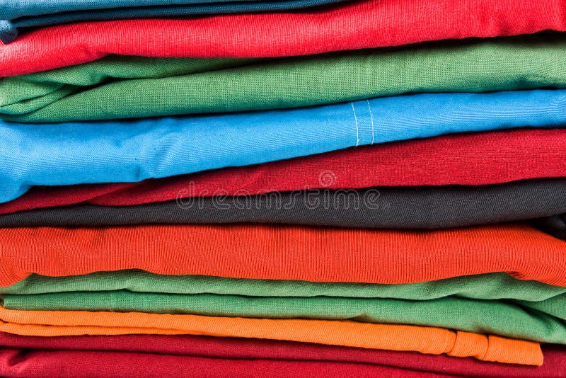 Stack of clothes stock image. Image of store, textile - 9344589