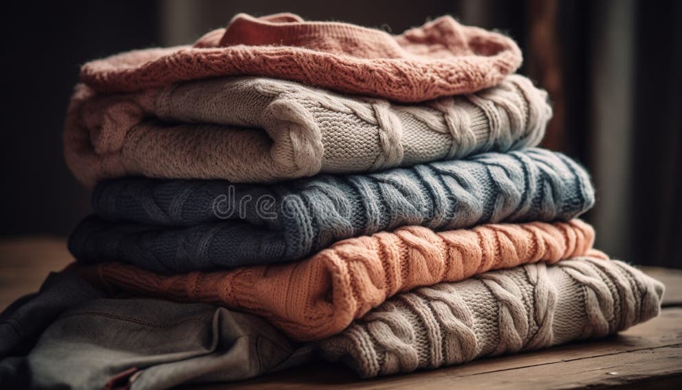 Stack of Clothing Stack of Clothing Stack of Clothes Stock Illustration ...