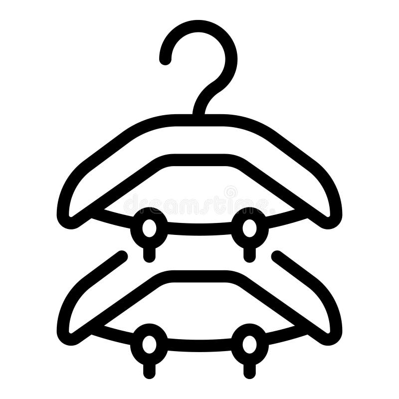 Stack of Clothes Hangers Icon Stock Vector - Illustration of design ...