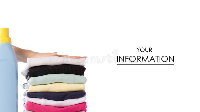 Stack of Clothes Liquid Powder in Hand Pattern Stock Image - Image of ...