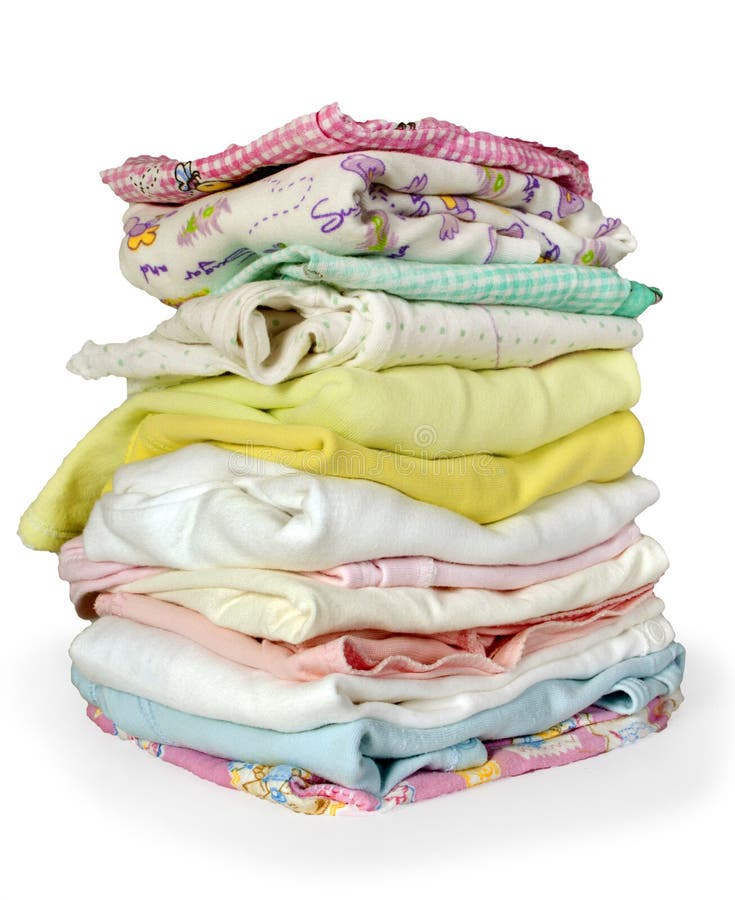 Stack of clothes stock image. Image of fabric, material - 19997371