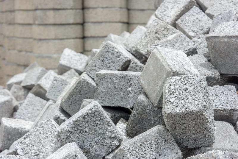 Stack of cobblestone. stock image. Image of mason, brick - 34797755
