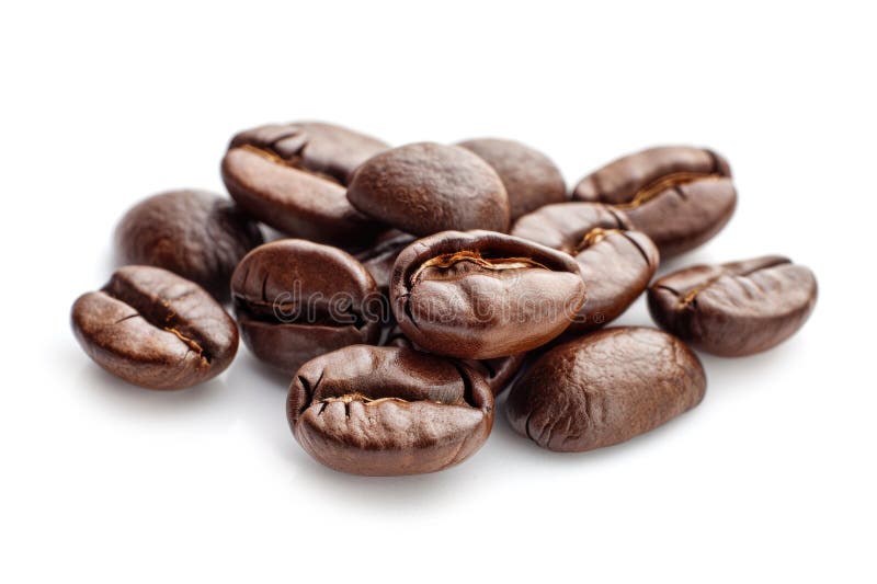 A Stack of Coffee Beans on a Clean Surface Stock Image - Image of beans ...