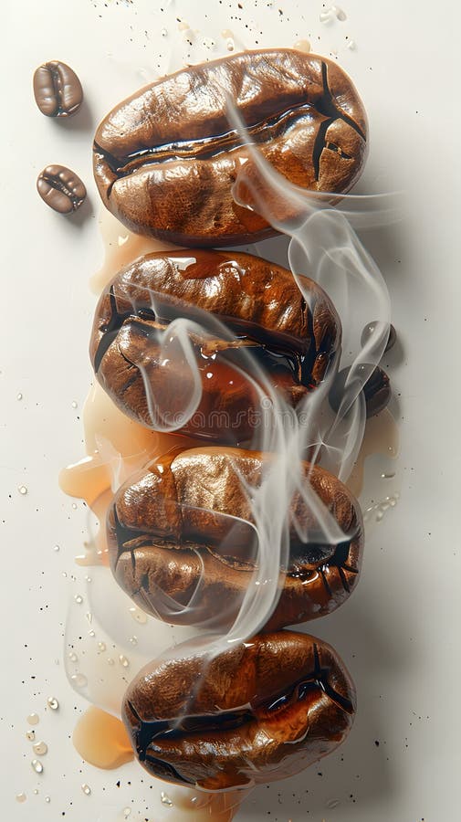 A Pile of Coffee Beans Emitting Smoke, Resembling a Swarm of Insects ...
