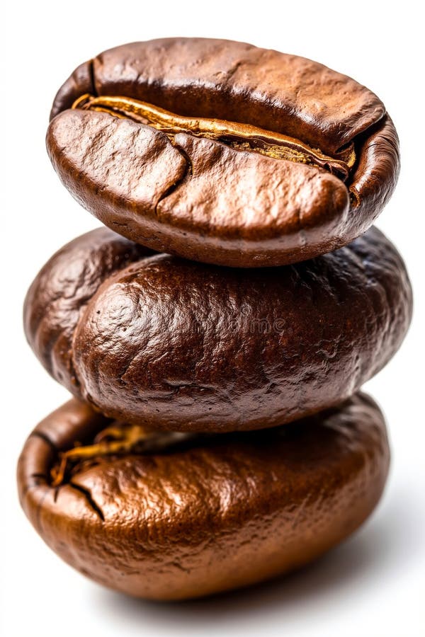 A Stack of Coffee Beans on Top of Each Other Stock Image - Image of ...