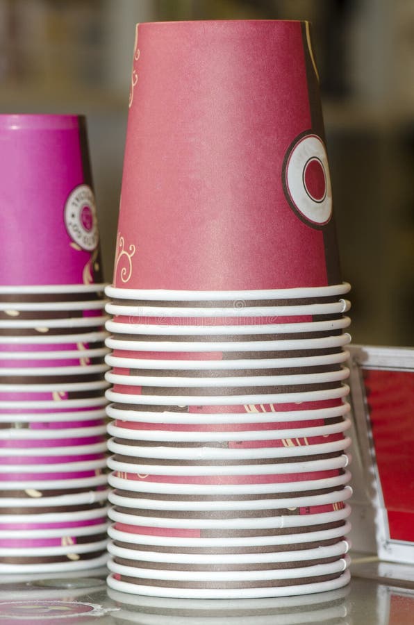 Stack of coffee paper cups stock photo. Image of cups - 41125812
