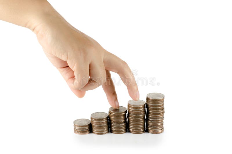 Stack of coin stock photo. Image of market, currency - 44152170