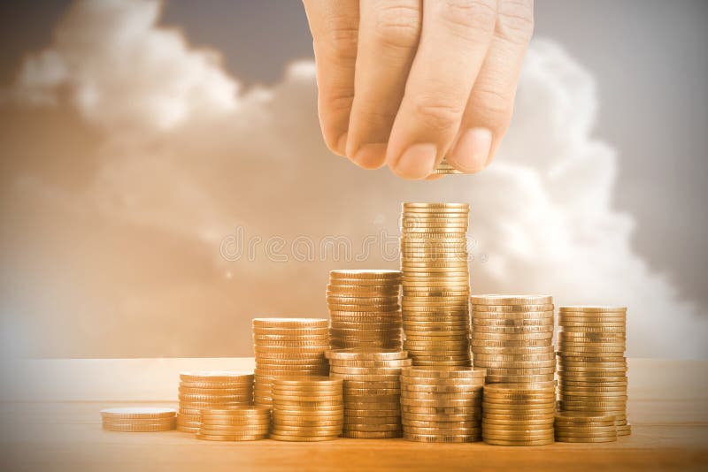 Stack coin money stock photo. Image of euro, cash, pound - 60968624