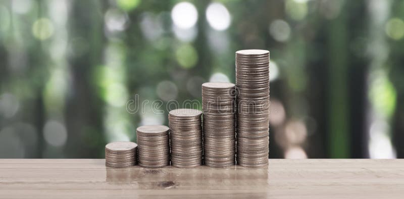 Stack of Coin with Trading Graph, Financial Investment Stock Photo ...