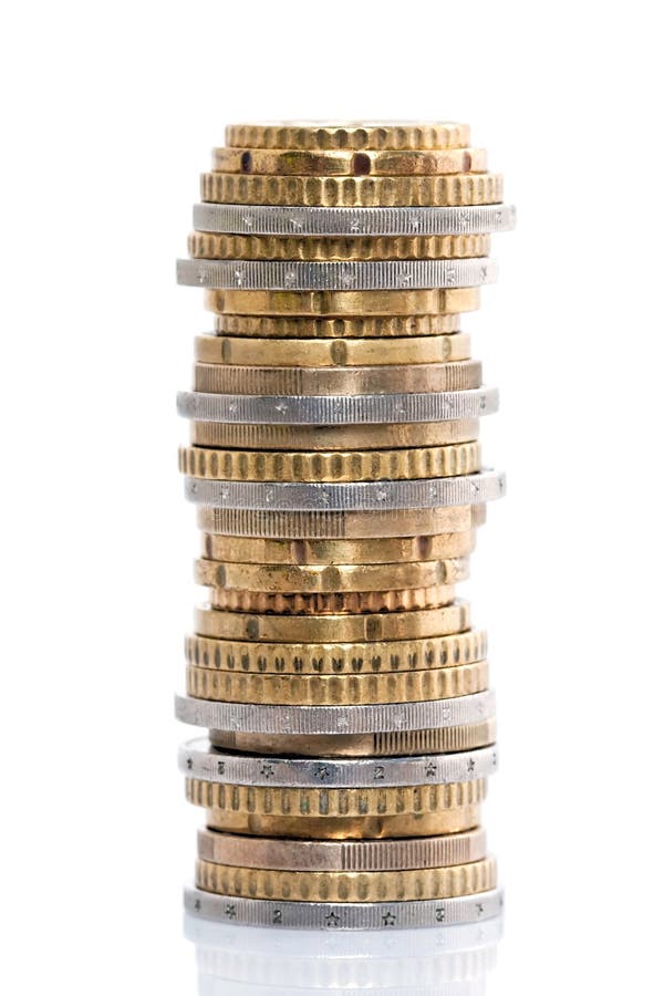 Stack of coins stock image. Image of change, saving, gold - 15745863