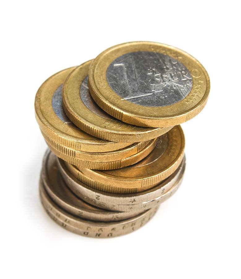 Stack of coins stock photo. Image of isolated, money - 16650058