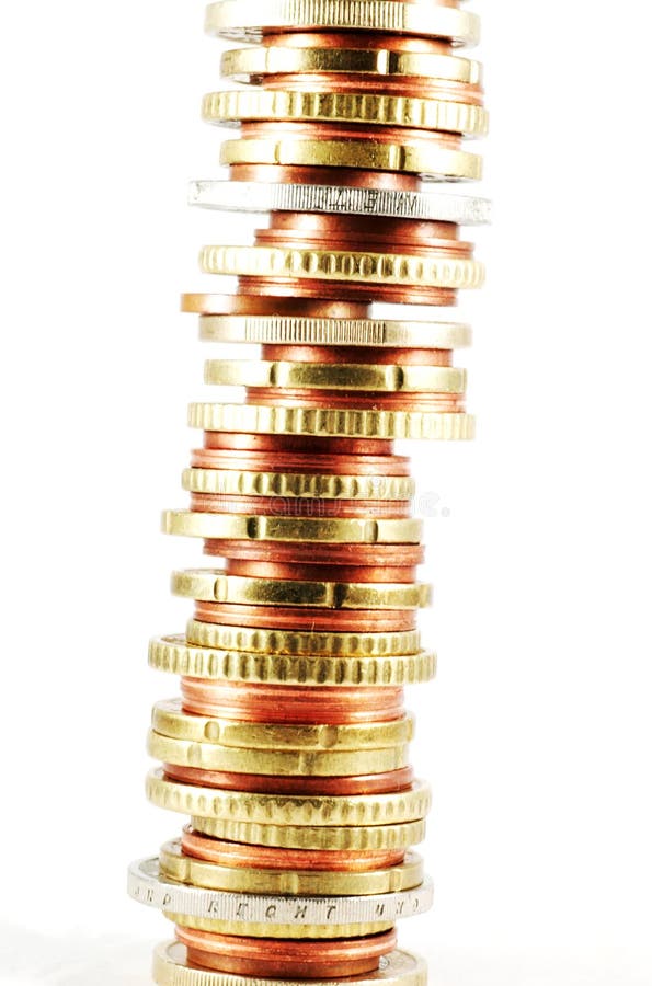 Stack Coins with China Flag on US Dollar Banknotes Stock Photo - Image ...