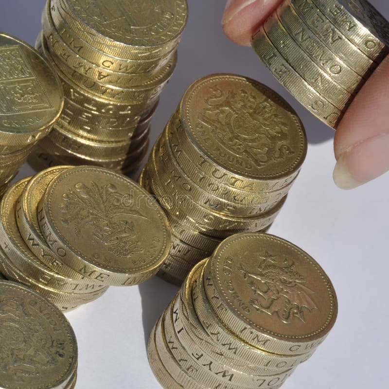Stack of coins stock image. Image of engraved, golden - 23095343
