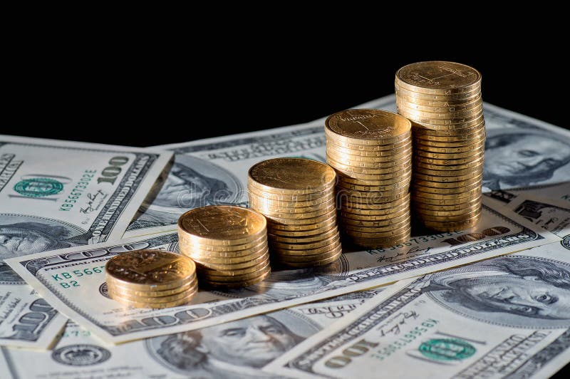 Stack of coins stock photo. Image of corporate, dollar - 23434524