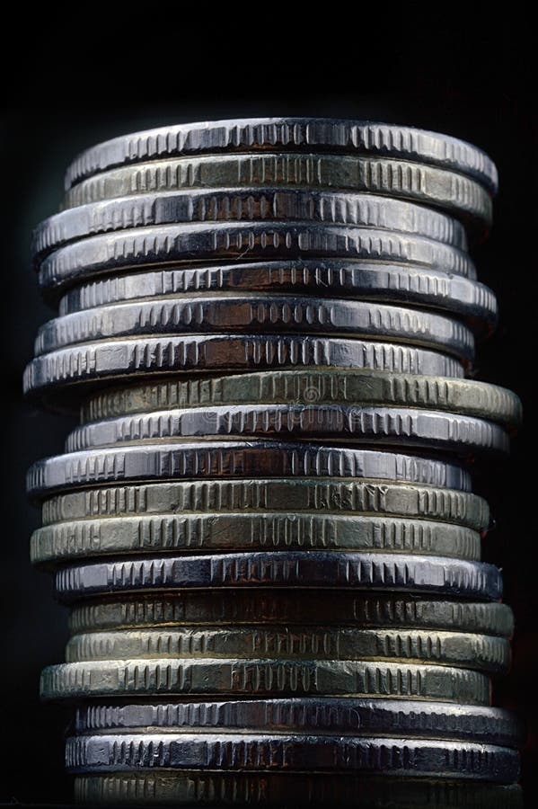 A stack of coins stock image. Image of level, exchange - 188827765