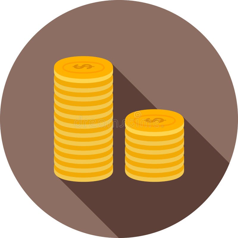 Stack of Coins stock vector. Illustration of investment - 80586388