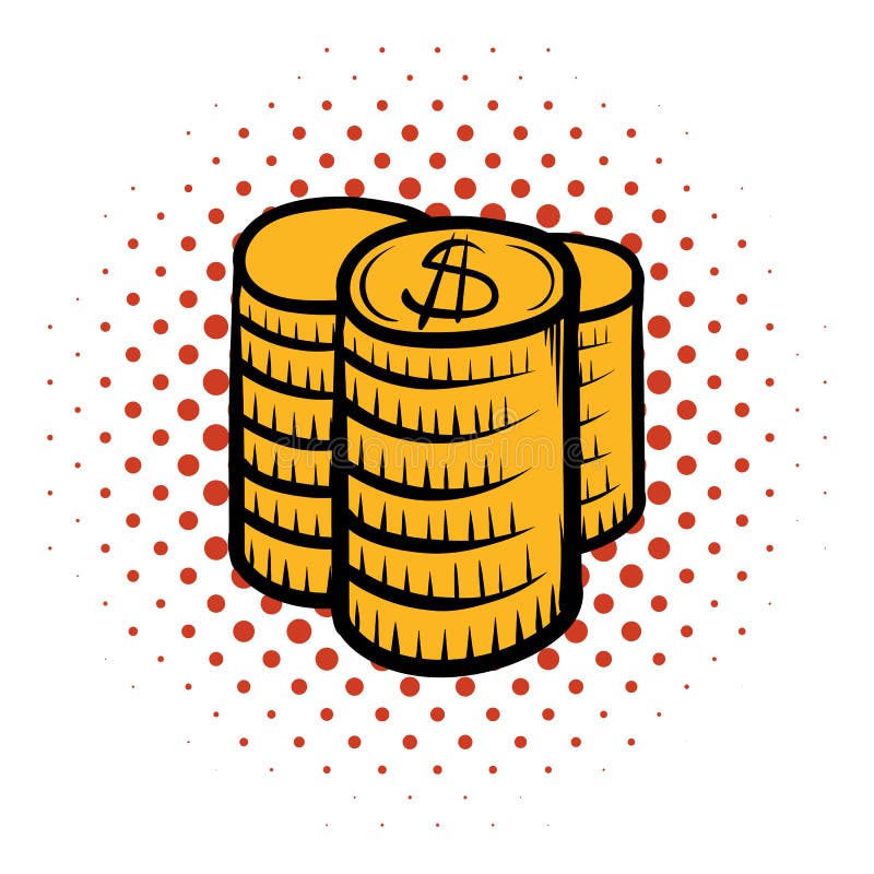 Stack of Coins Icon Cartoon Stock Vector - Illustration of cartoon ...