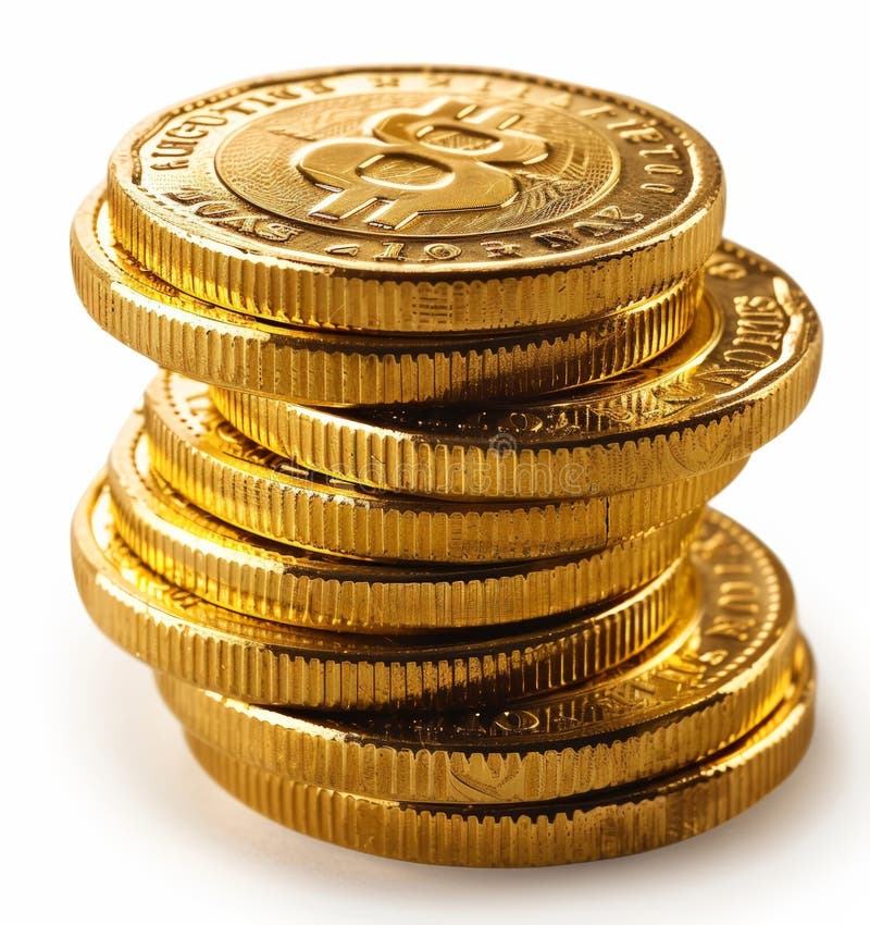 A Stack of Coins with Different Colors and Sizes Stock Photo - Image of ...