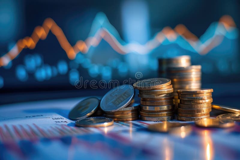 Stack of Coins. Financial Concept of Savings, Investment Wealth and ...