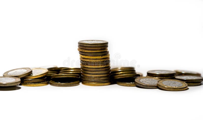Stack of Coins Going Up. Savings and Investment Concept Stock Photo ...