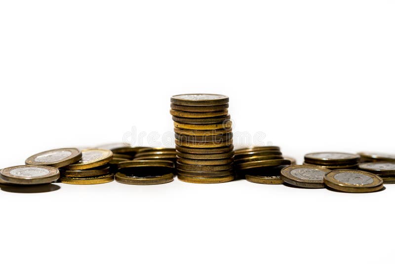 Stack of Coins Going Up. Savings and Investment Concept Stock Photo ...