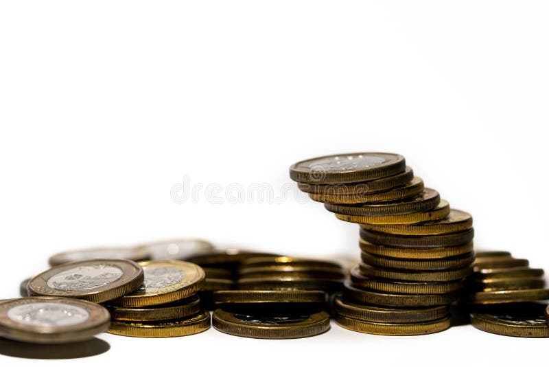Stack of Coins Going Up. Savings and Investment Concept Stock Photo ...
