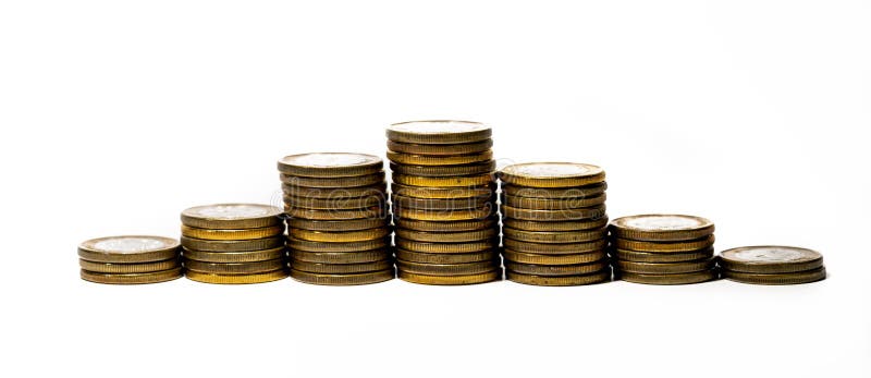 Stack of Coins Going Up. Savings and Investment Concept Stock Image ...