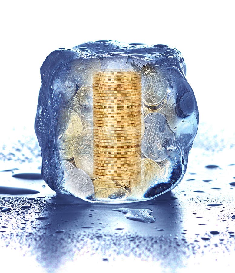 Frozen money stock image. Image of bank, business, glass - 5980025