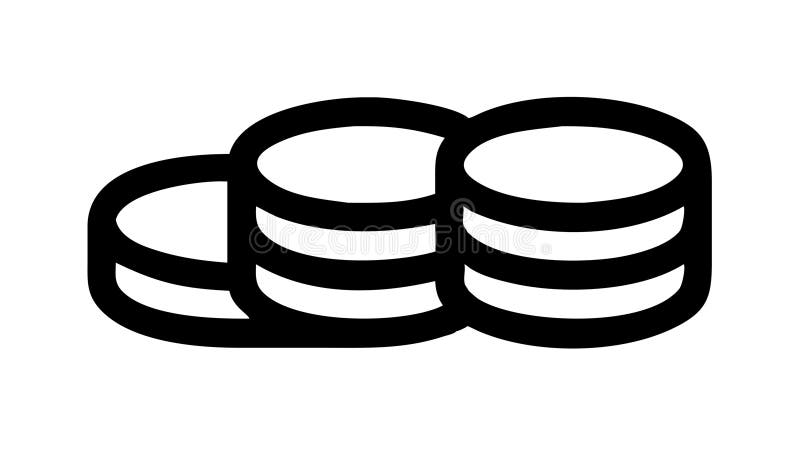 Stack of Coins Icon, Financial Savings Wealth Symbol, Vector Design ...