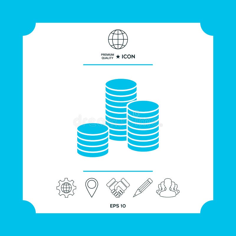 Stack of coins icon stock vector. Illustration of success - 116141900