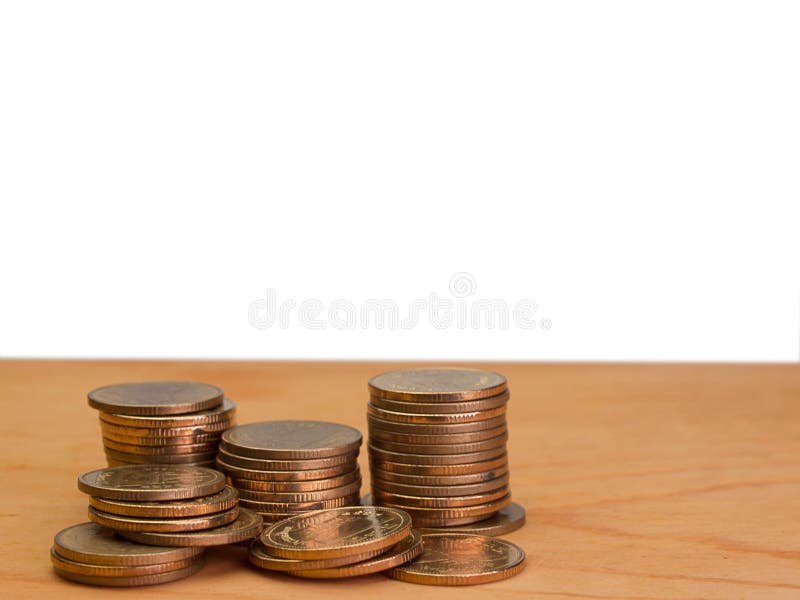 Stack of coins increase. stock image. Image of isolated - 104252391