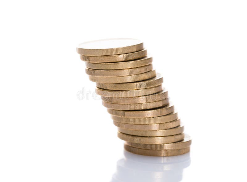 Stack of coins stock photo. Image of leaning, banking - 57970616