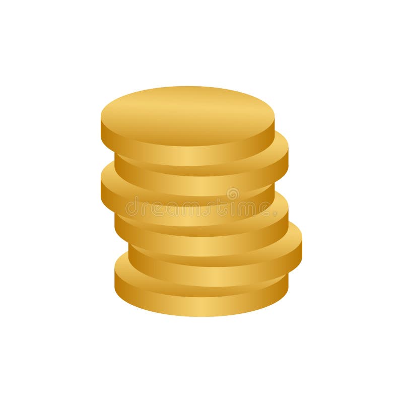 Stack of Coins Logo Icon Design Template Vector Illustration Stock ...
