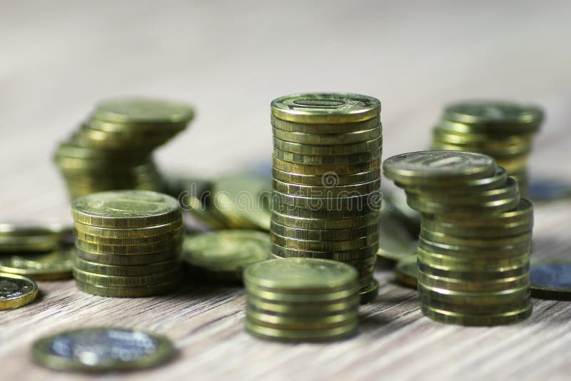 Stack of coins stock photo. Image of column, change, cost - 79528630