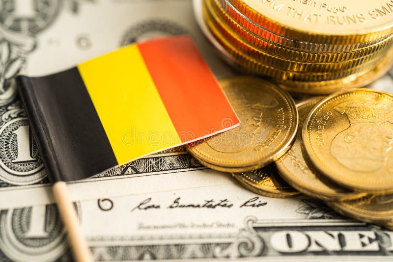 Stack of Coins Money with Germany Flag, Finance Banking Concept Stock ...