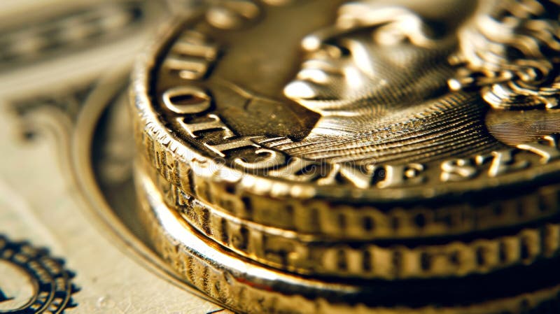 A stack of coins stock image. Image of british, gold - 320396835