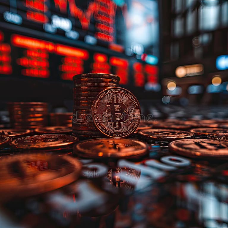 A Stack of Coins Placed on a Table on Top of Each Other Stock Image ...