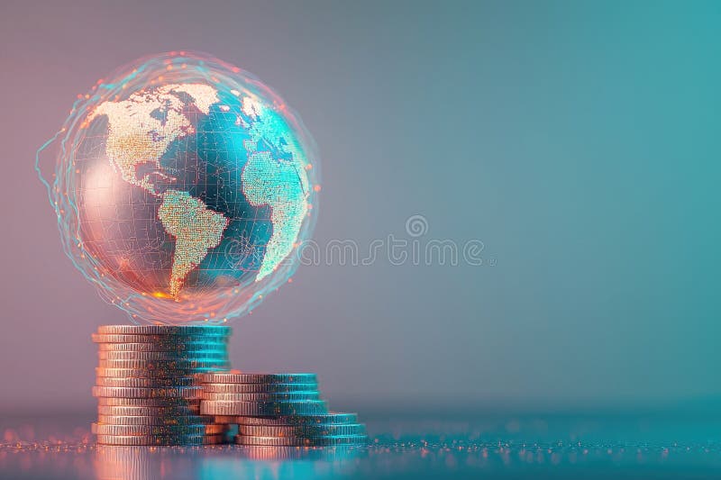 A Stack of Coins Sits on Top of a Globe Stock Photo - Image of invest ... A Stack of Coins Sits on Top of a Globe Stock Photo - Image of invest ...