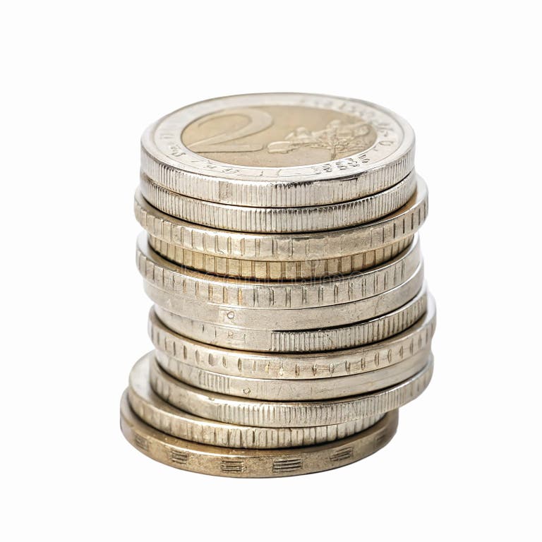 Stack of Coins on Transparent Background Symbolizing Wealth and ...