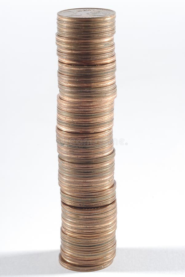 Stack of Coins of Two Cents Stock Photo - Image of trimmed, heap: 52228278