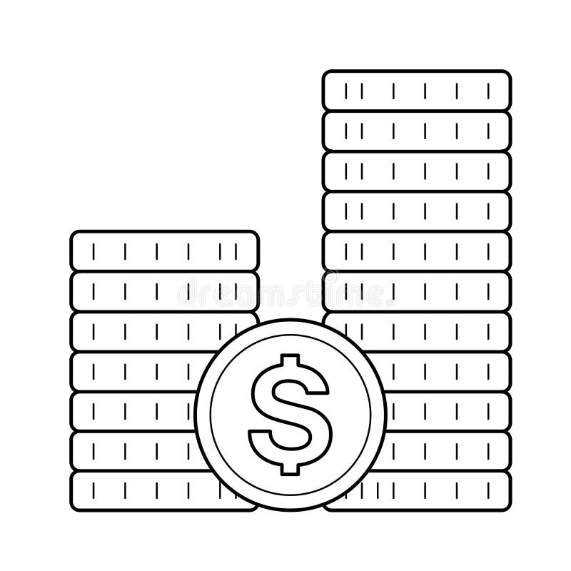 Line Drawing Money Stack Stock Illustrations – 850 Line Drawing Money ...