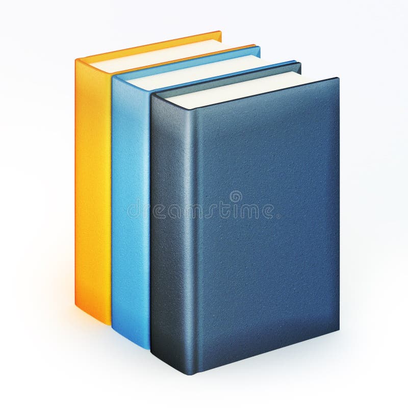 Stack of color books stock illustration. Illustration of yellow - 48255177