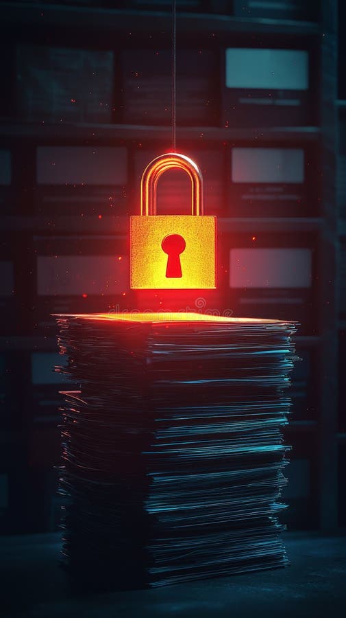 Coded Padlock stock vector. Illustration of login, white - 54265064