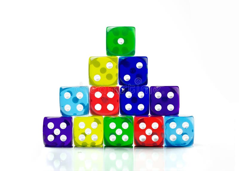 Stack of color dice stock photo. Image of gambler, game - 38865542
