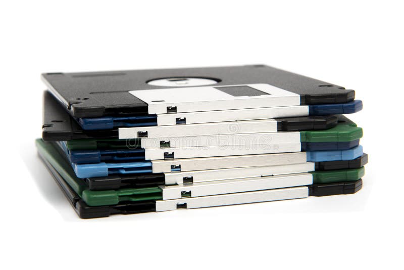 Stack of Color Floppy Disks Stock Photo - Image of operating ...