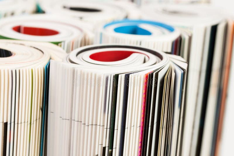 Stack of color magazines stock image. Image of newspaper - 36957791