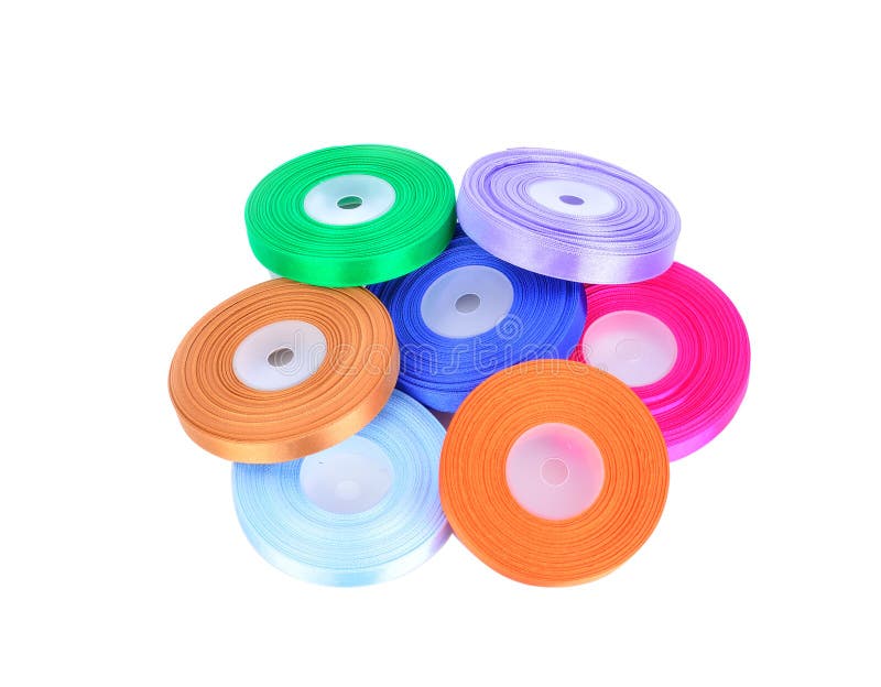 Stack of Color Ribbons, Isolated Stock Photo - Image of heap, isolated ...