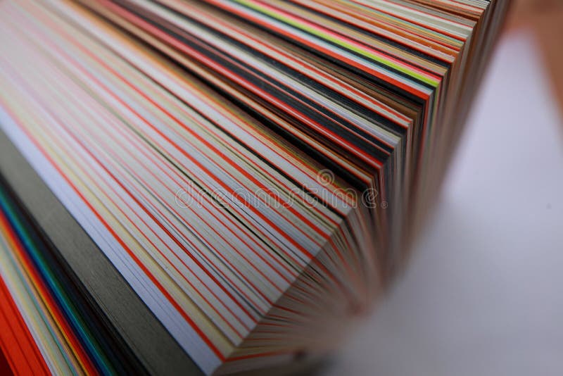 Stack of Colored Cardboard Texture Paper Stock Image - Image of texture ...
