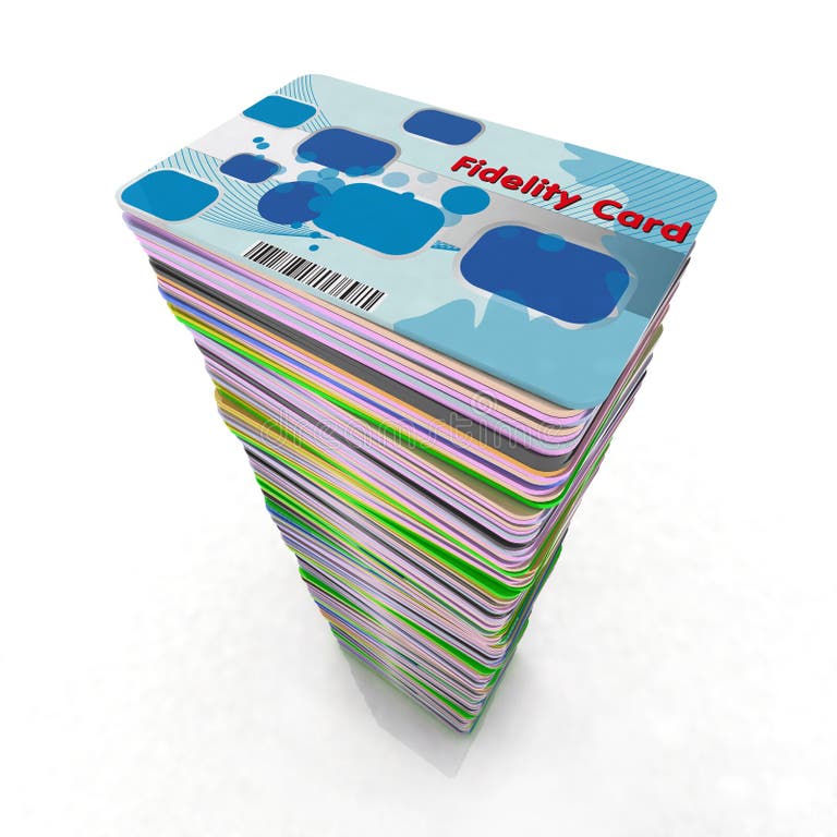 Stack of Colored Fidelity Cards Stock Illustration - Illustration of ...