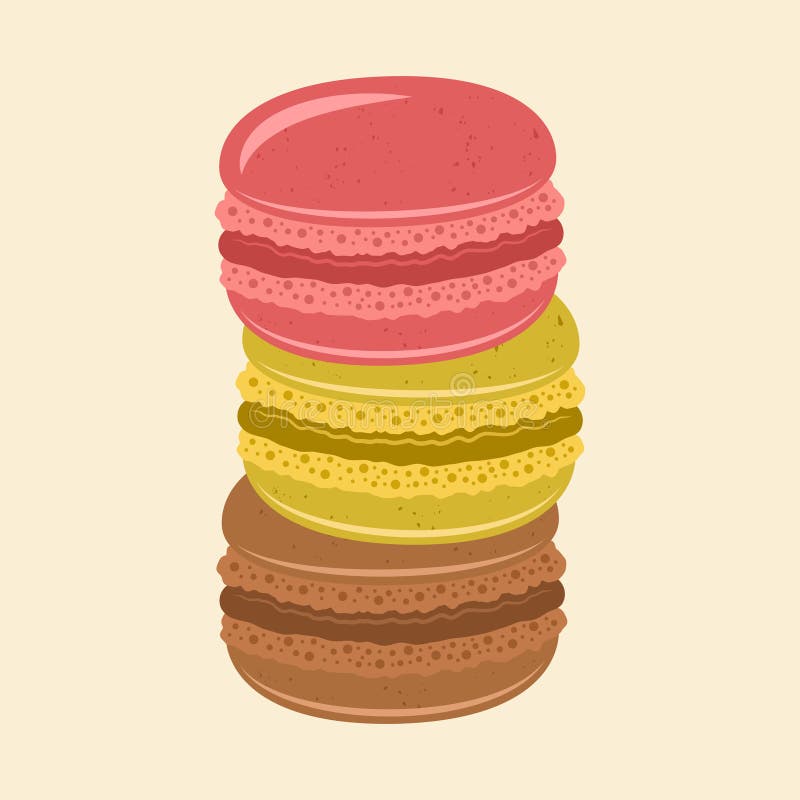 Stack of Colored Macaroons Vector Illustration Stock Vector ...